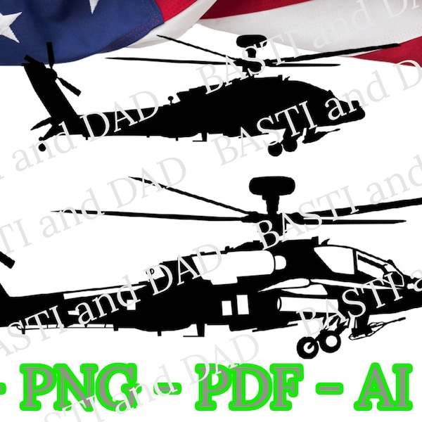 Apache Helicopter Svg - Etsy