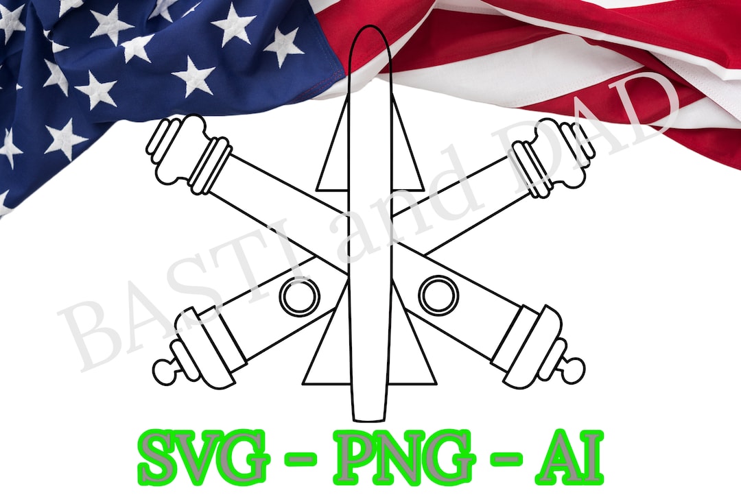 Air Defense Artillery Branch Insignia Svg, Artillery US Army SVG, Png, Ai and Jpeg, - Etsy
