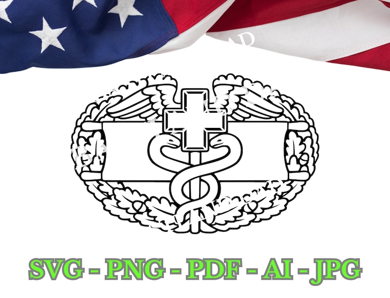 US Army Combat Medical Badge SVG: Laser Cut Files (digital File) - Etsy