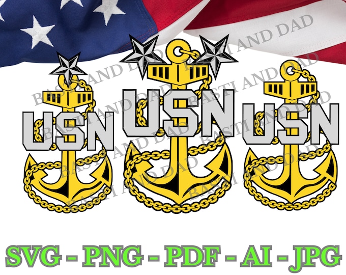 Navy Chief Anchor DXF File Format - Etsy