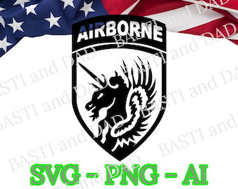 US Army 82nd Airborne Ranger Wings SVG PNG Ai and Jpeg - Etsy