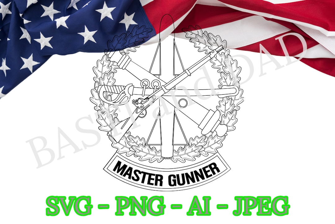 US Army Master Gunner Logo SVG, PNG, Ai and Jpeg, Special Forces, Fort ...