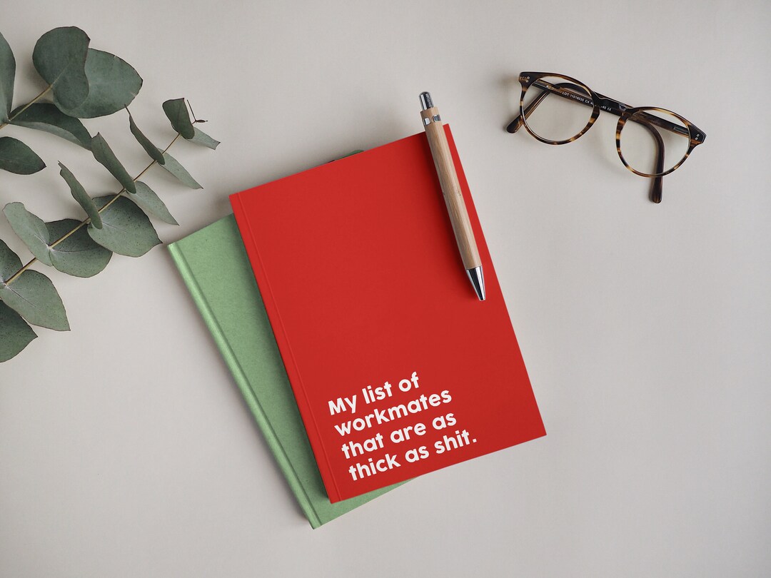 Thick as Shit Funny Notepad, Writing Pad, Birthday Gift, Office Leaving ...