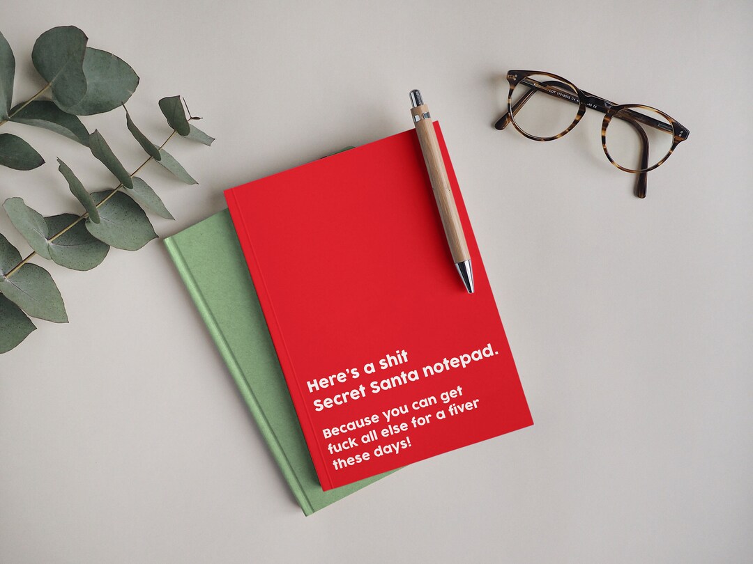 Here's a Shit Secret Santa...notepad, Writing Pad, Birthday Gift ...
