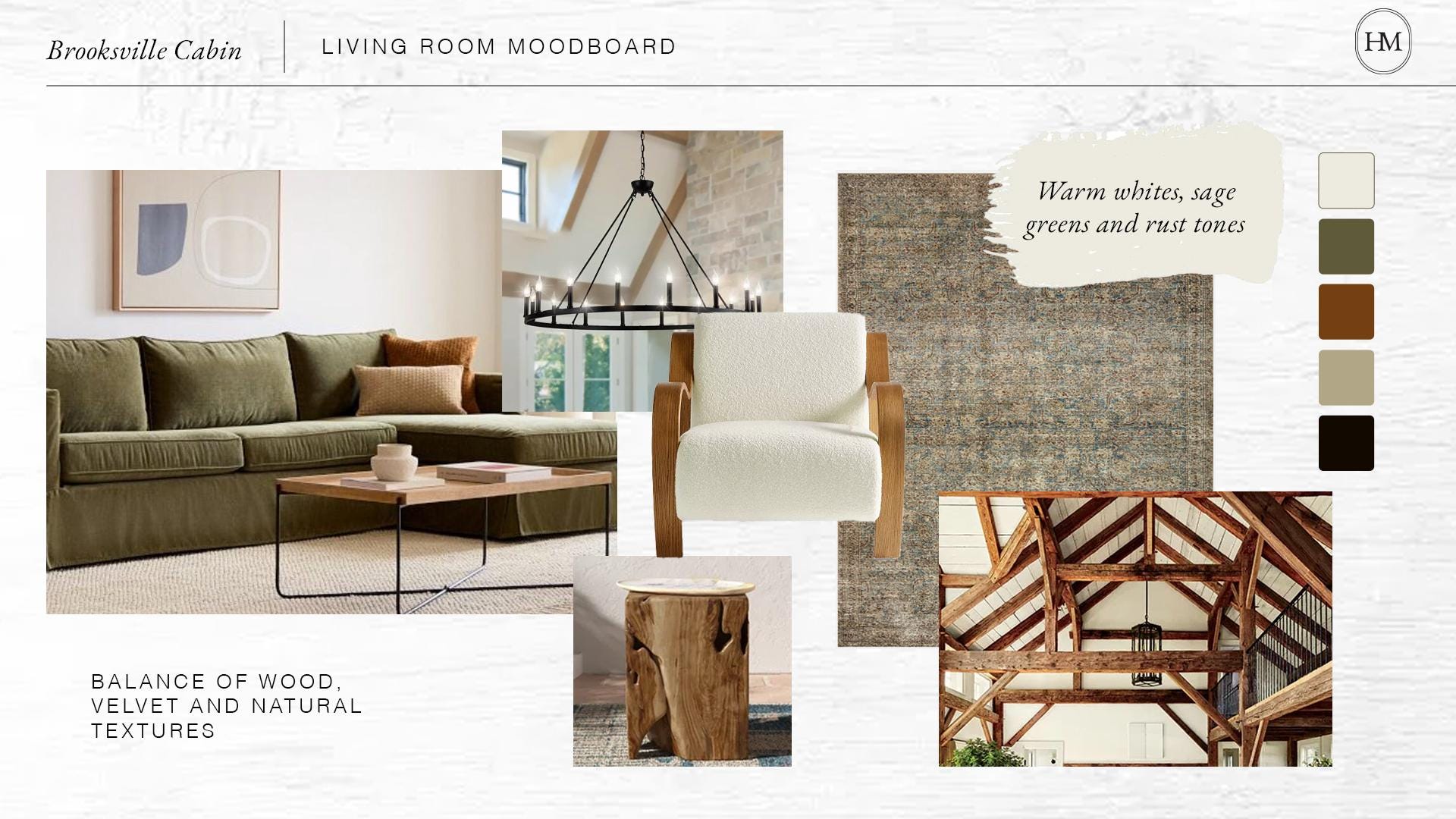 Custom Mood Board | Transitional Living Room | Interior Design ...