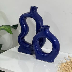 Set of Abstract Handmade Ceramic Vases | Creative Home Decor | Set of 2 ...