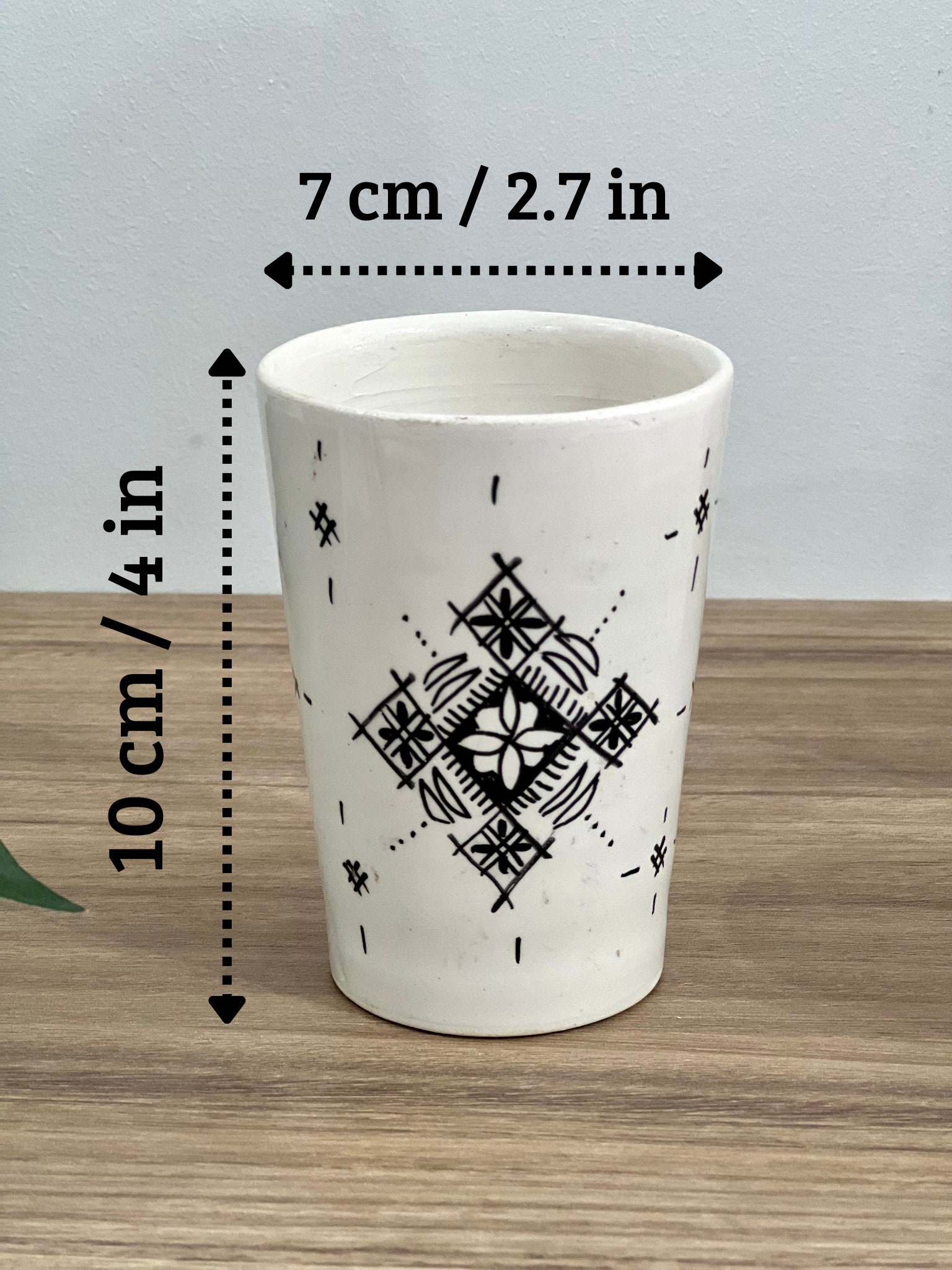 Set of 4 Moroccan Handmade Ceramic Pottery Mug, Mugs With Moroccan ...