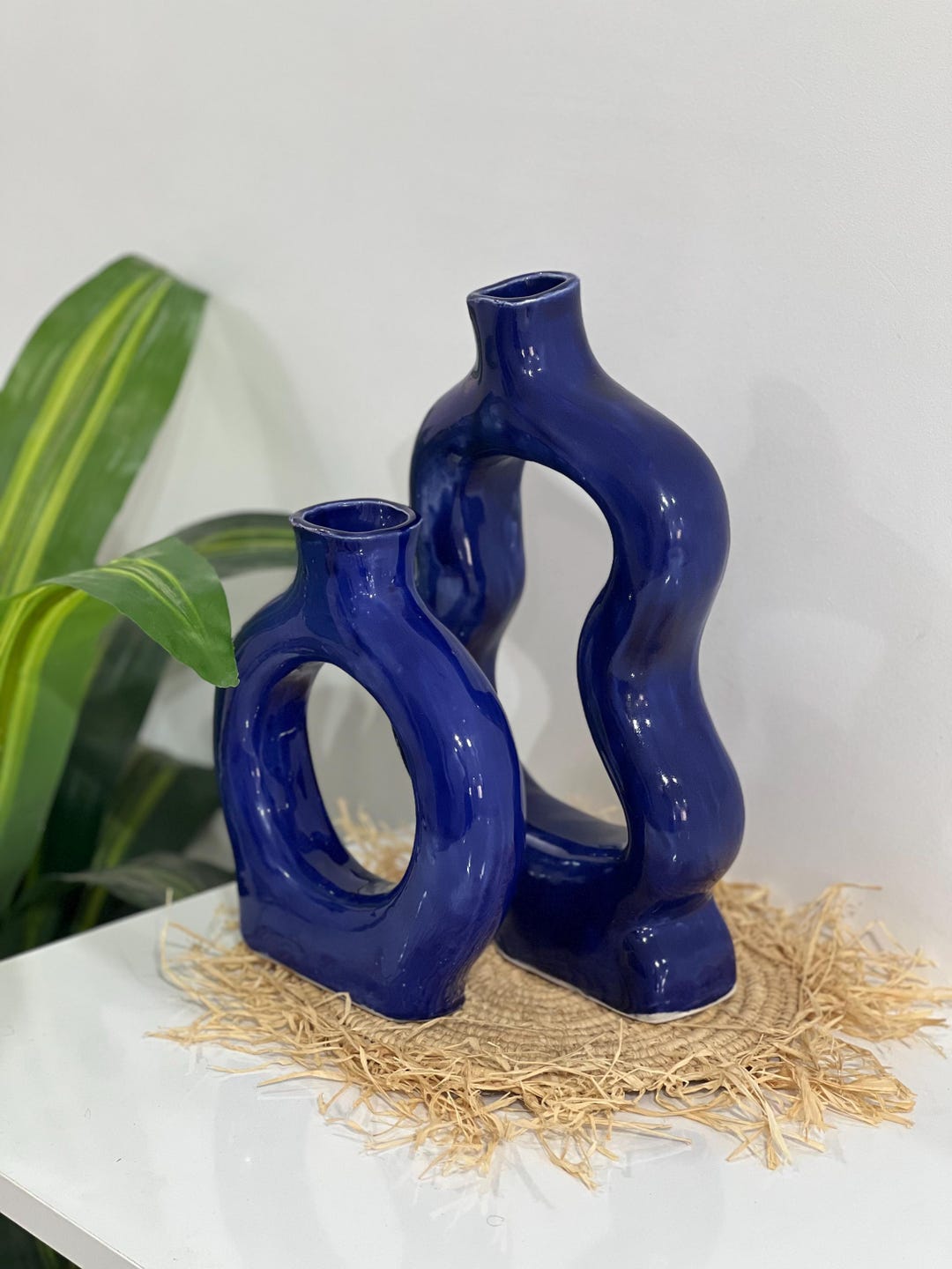 Set of Abstract Handmade Ceramic Vases | Creative Home Decor | Set of 2 ...
