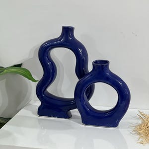 Set of Abstract Handmade Ceramic Vases | Creative Home Decor | Set of 2 ...