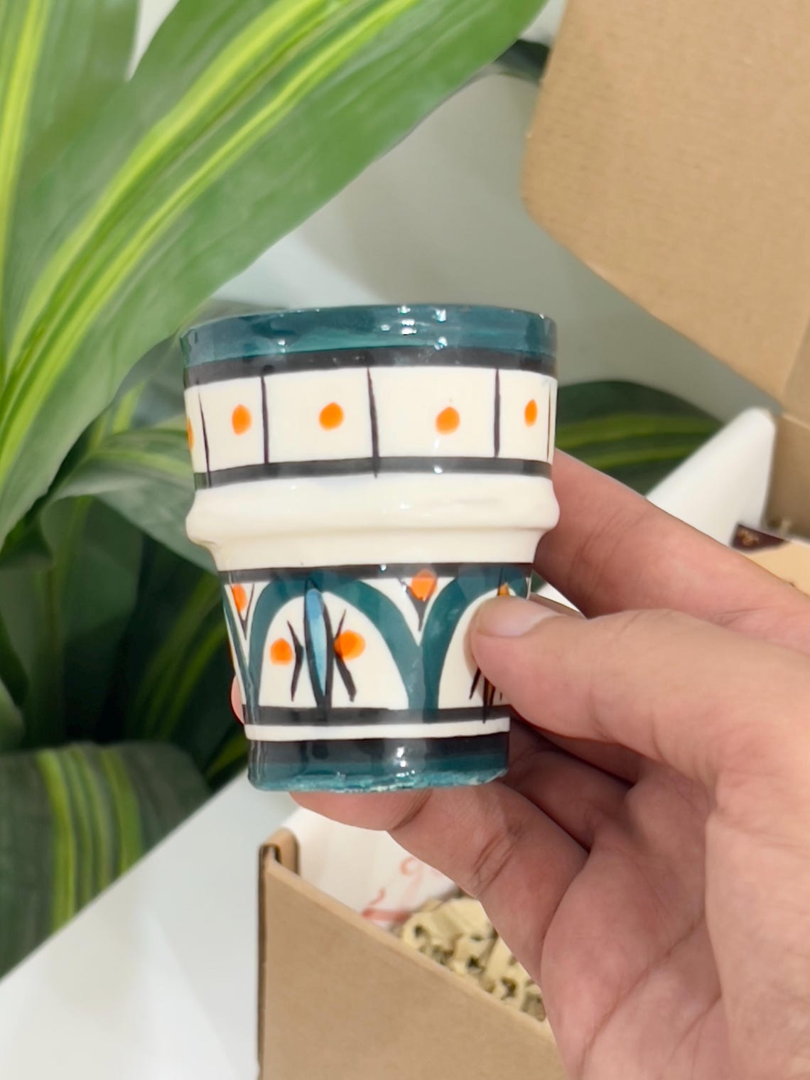 Moroccan Handmade Ceramic Mugs Set Unique Gift Box Colorful Mug Mugs With Moroccan Artisanal ...