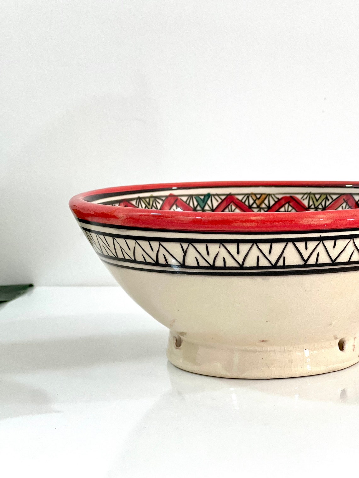 Moroccan Handmade Ceramic Salad Bowl, Handmade Pottery Bowl ...