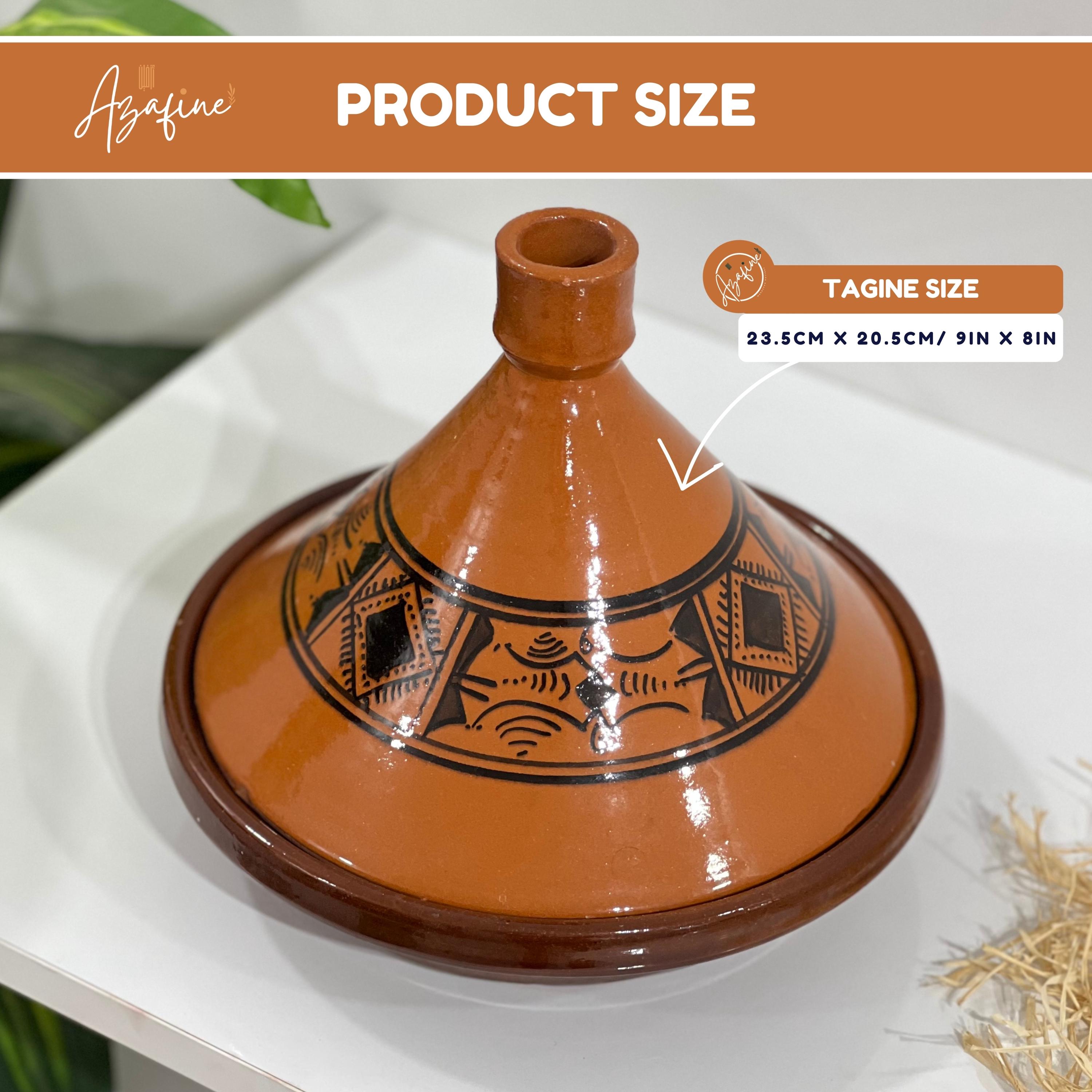 Moroccan Ceramic Tagine Pot, Cooking & Serving Tagine, Hand-painted ...