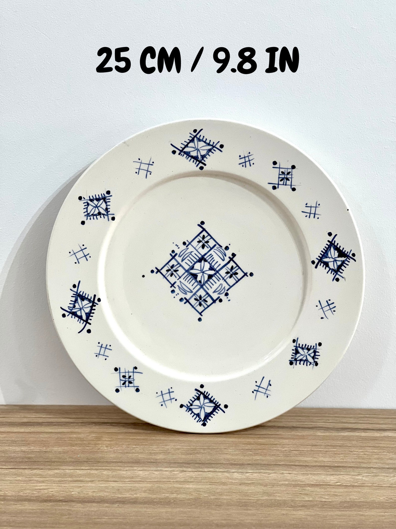 Set of 2 Handmade and Hand-painted Moroccan Ceramic Plate Moroccan ...