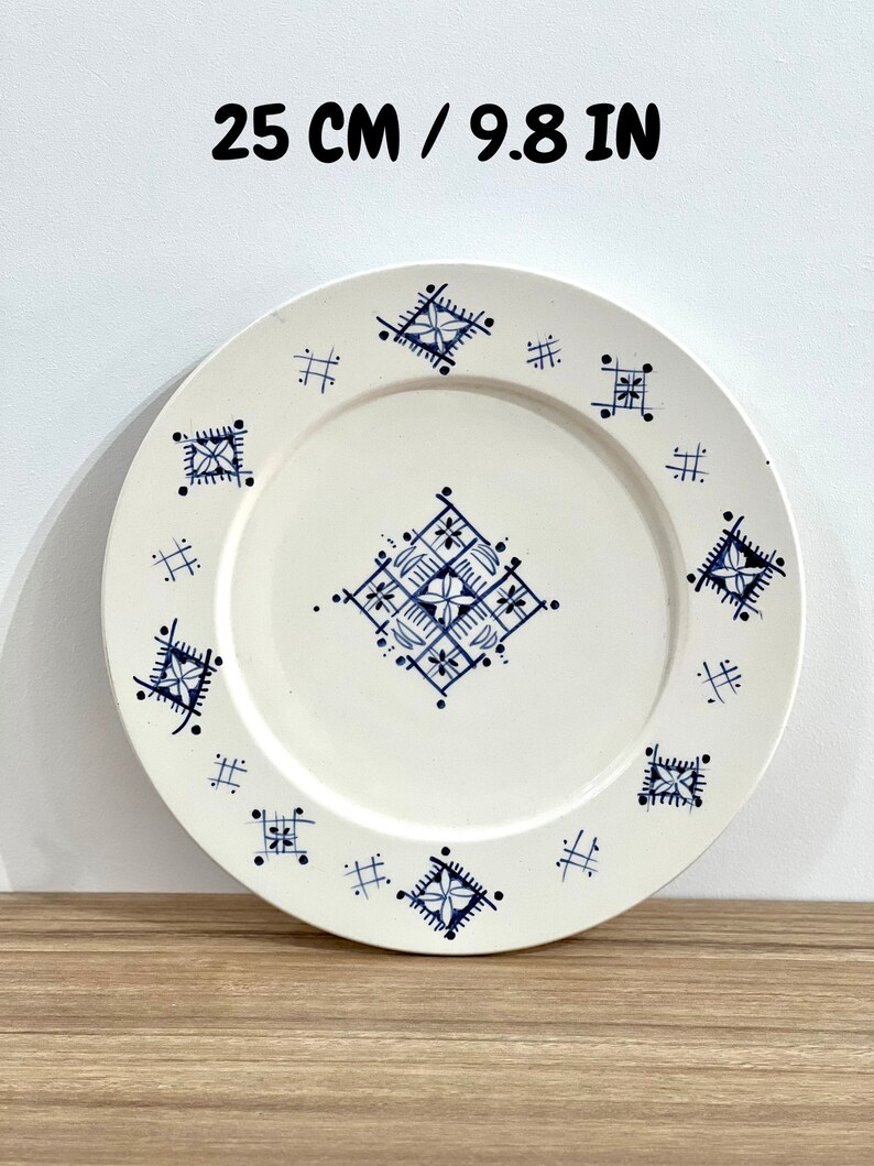 Set of 2 Handmade and Hand-painted Moroccan Ceramic Plate Moroccan ...