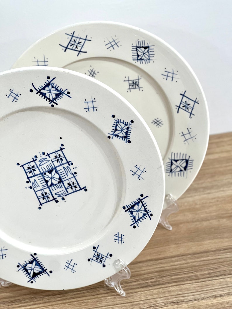 Set of 2 Handmade and Hand-painted Moroccan Ceramic Plate Moroccan ...