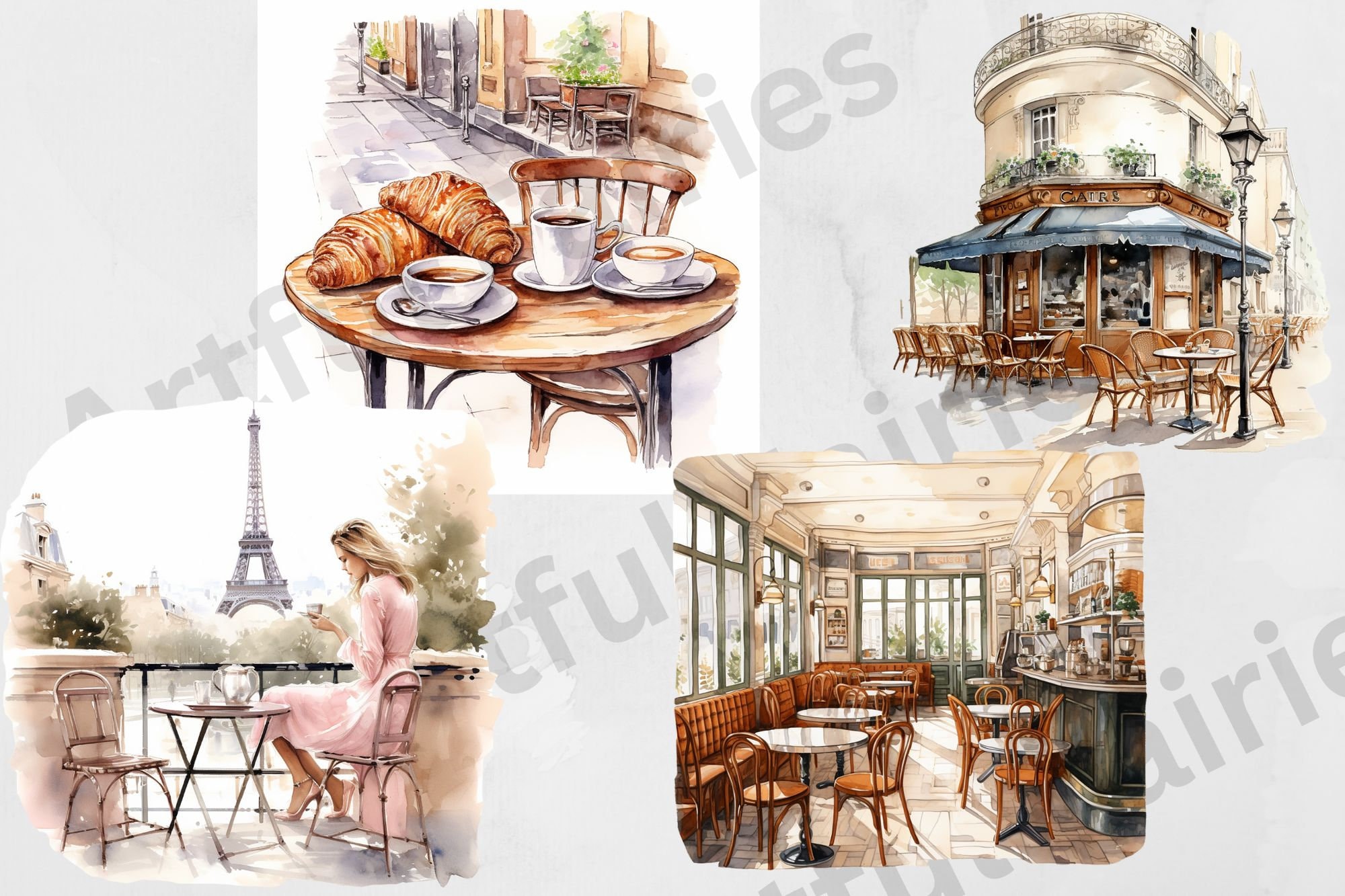 Paris Cafe Clipart Paris Clipart Café Clipart Cafetería Clipart ...