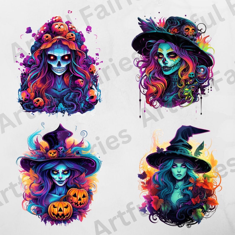Witch Clipart Witch PNG Witchy Clipart Halloween Clipart - Etsy
