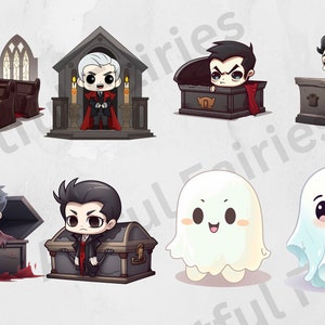 Kawaii Halloween Clipart Cute Halloween PNG Chibi Clipart Kawaii ...