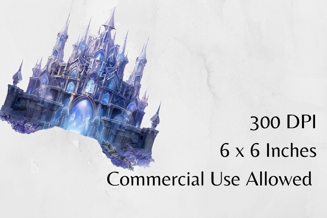 Magical Kingdom Clipart Crystal Castle Clipart Gothic Castle Fairy Tale ...