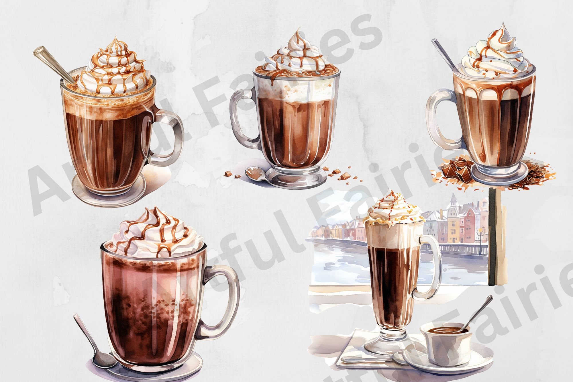 Hot Chocolate Clipart Hot Cocoa Clipart Hot Chocolate PNG Hot - Etsy