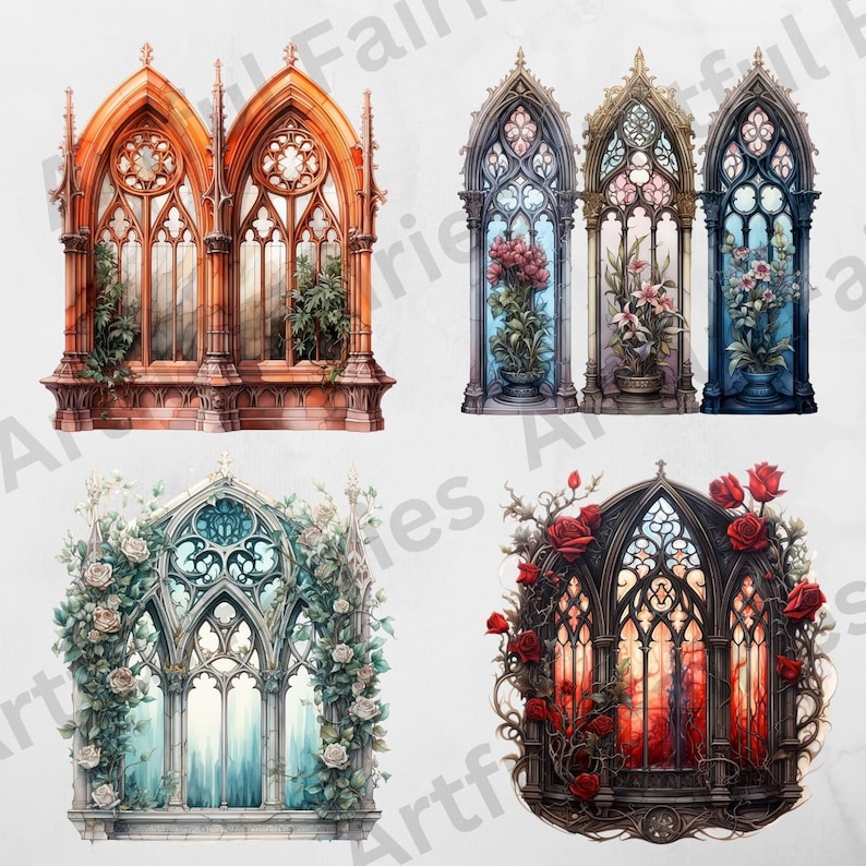 Gothic Windows Clipart Witchy PNG Witchy Clipart Gothic Clipart ...