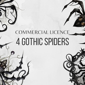 Goth Spider Clipart Goth Spider Png Spiders Png Antique Halloween ...