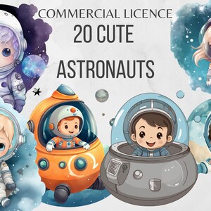 Astronaut Clipart Space Clipart Galaxy Clipart Astronaut Print - Etsy