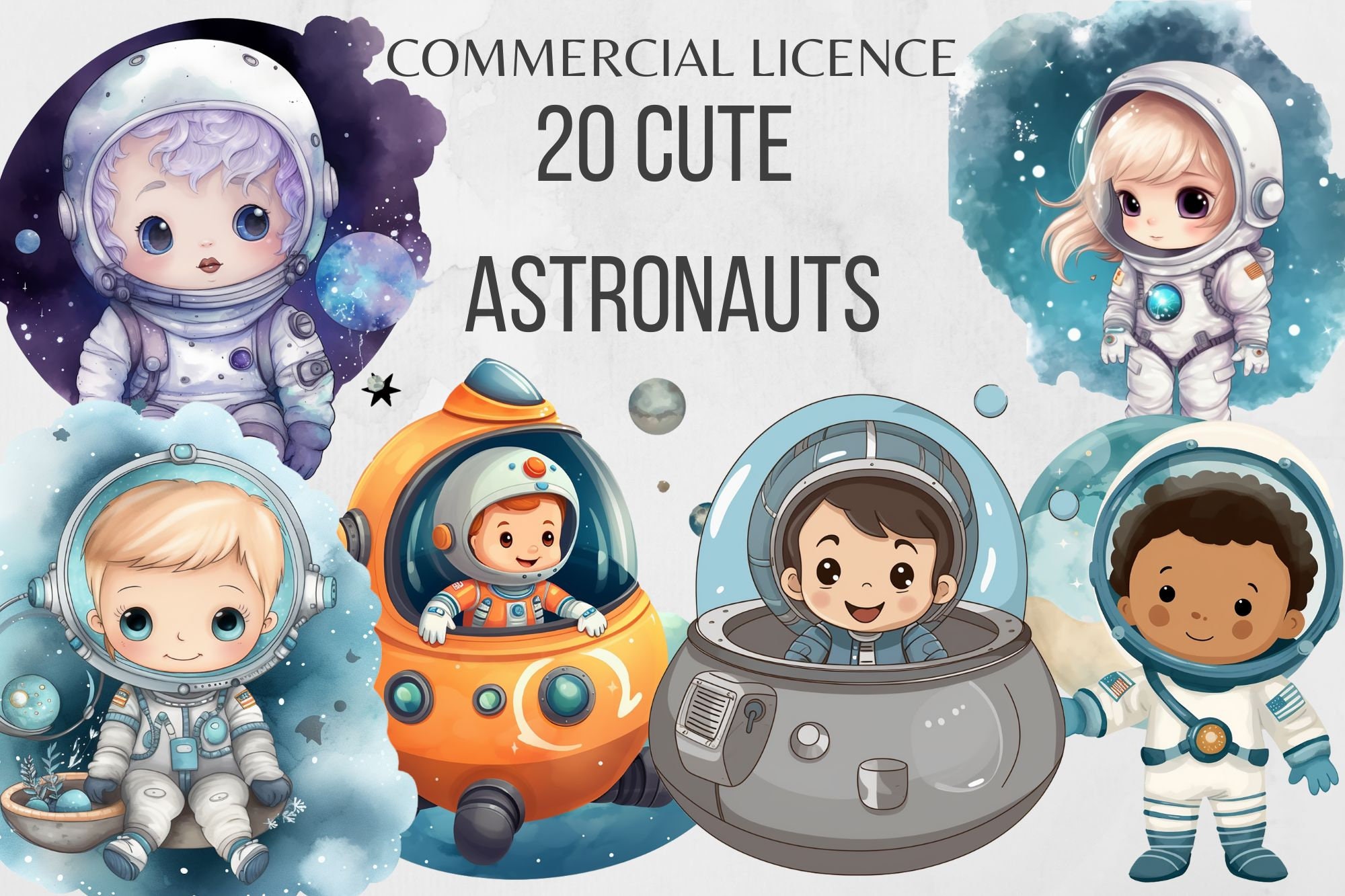 Astronaut Clipart Space Clipart Galaxy Clipart Astronaut Print - Etsy