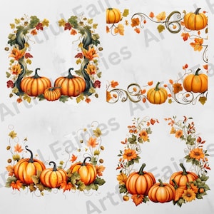 Pumpkin Border Fall Border PNG Fall Border Clipart Fall Clipart Fall ...