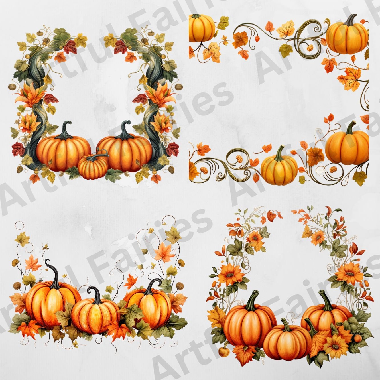 Pumpkin Border Fall Border PNG Fall Border Clipart Fall Clipart Fall ...