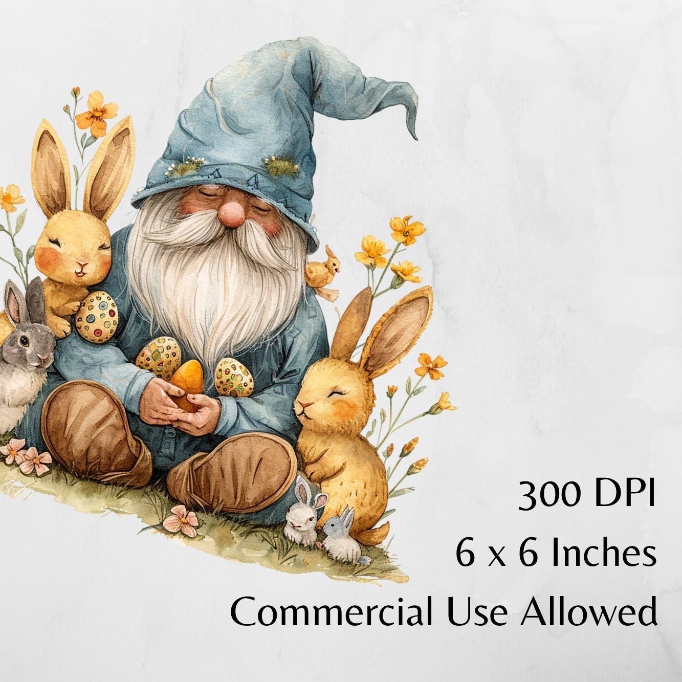 Watercolor Easter Gnome Clipart Bundle Easter Gnomes PNG Chick Easter ...