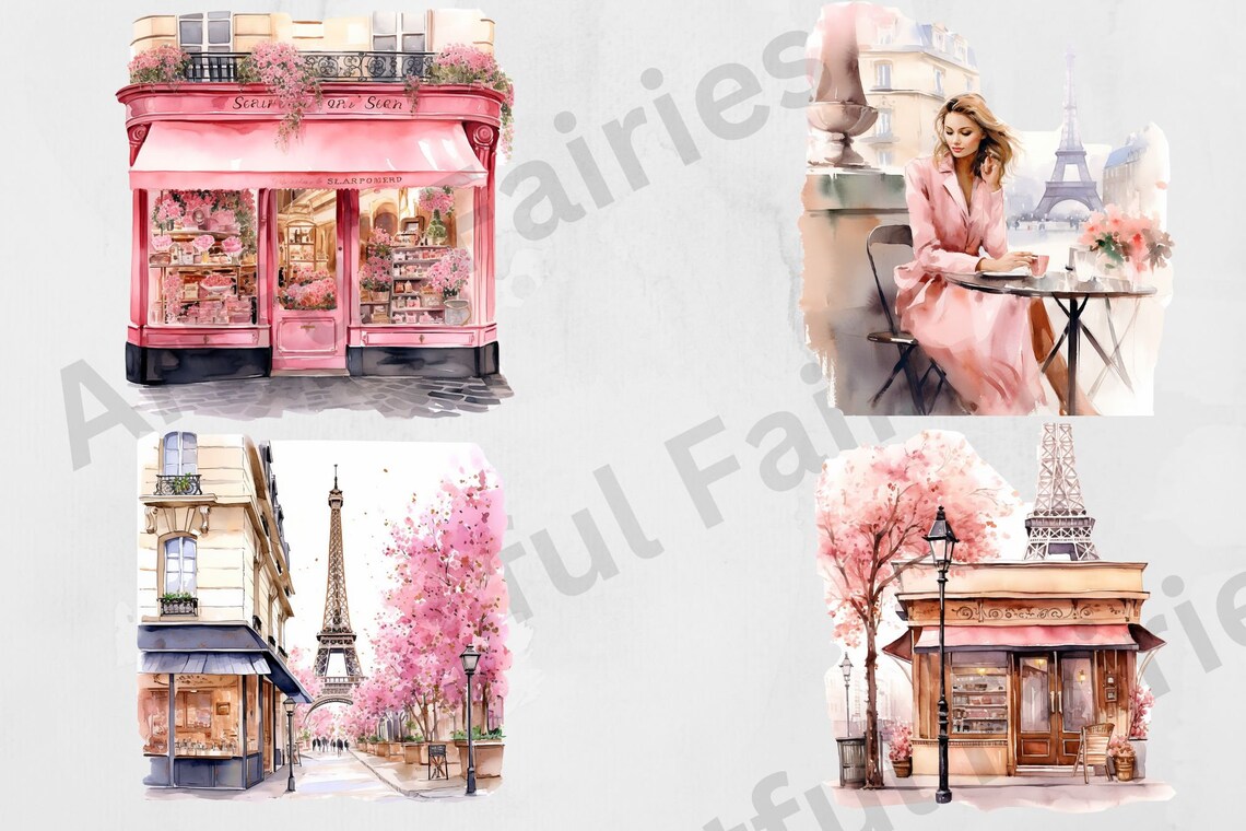 Paris Clipart Paris Cafe Clipart Bakery Clipart Paris Cafe PNG - Etsy