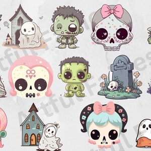 Kawaii Halloween Clipart Cute Halloween PNG Chibi Clipart Kawaii ...