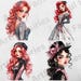 Victorian Edwardian Girl Chibi Clipart PNG, Fashion Clipart, Vintage ...
