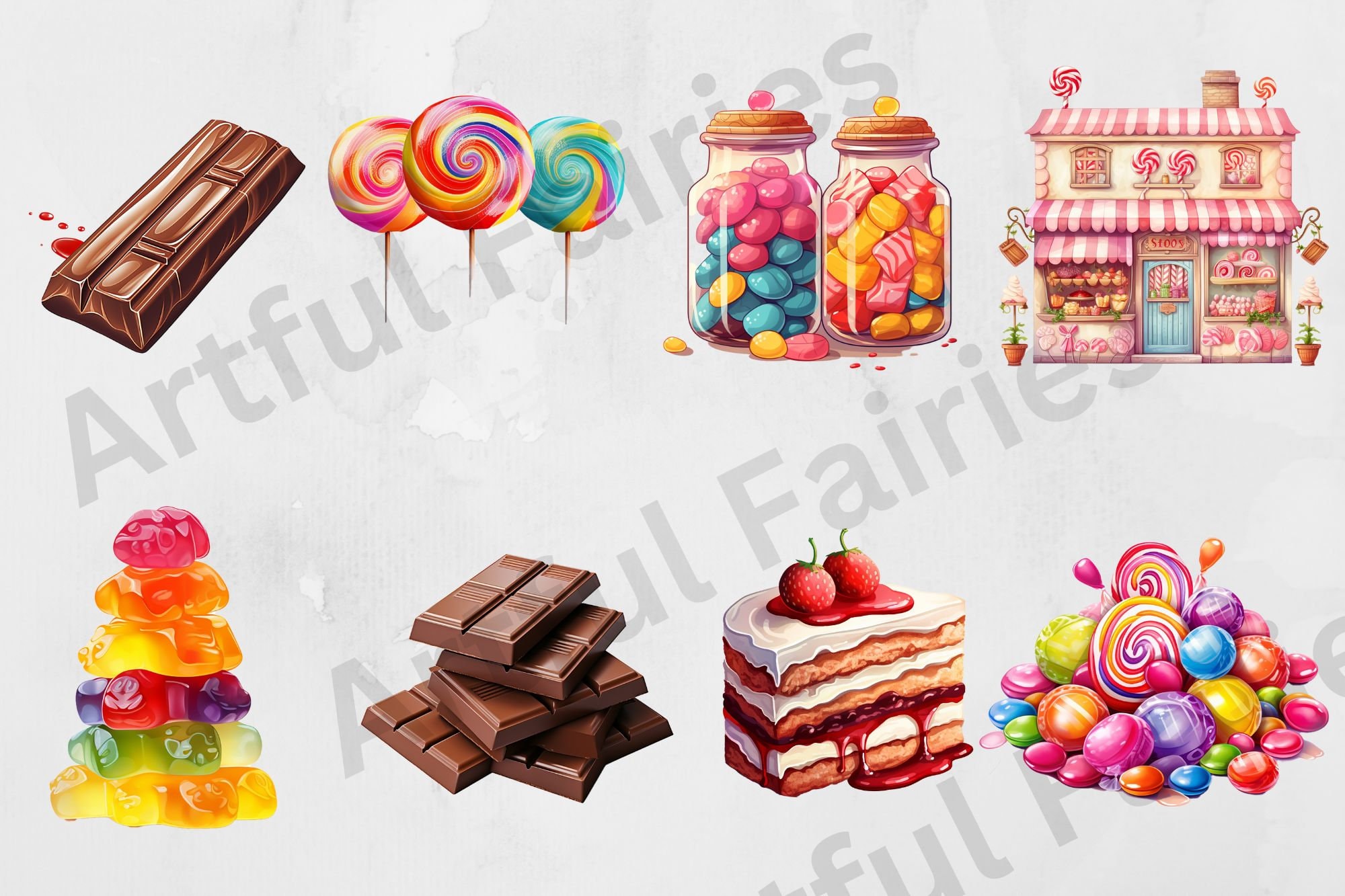 Candy Clipart Candy PNG Sweets Clipart Treats Clipart Food - Etsy
