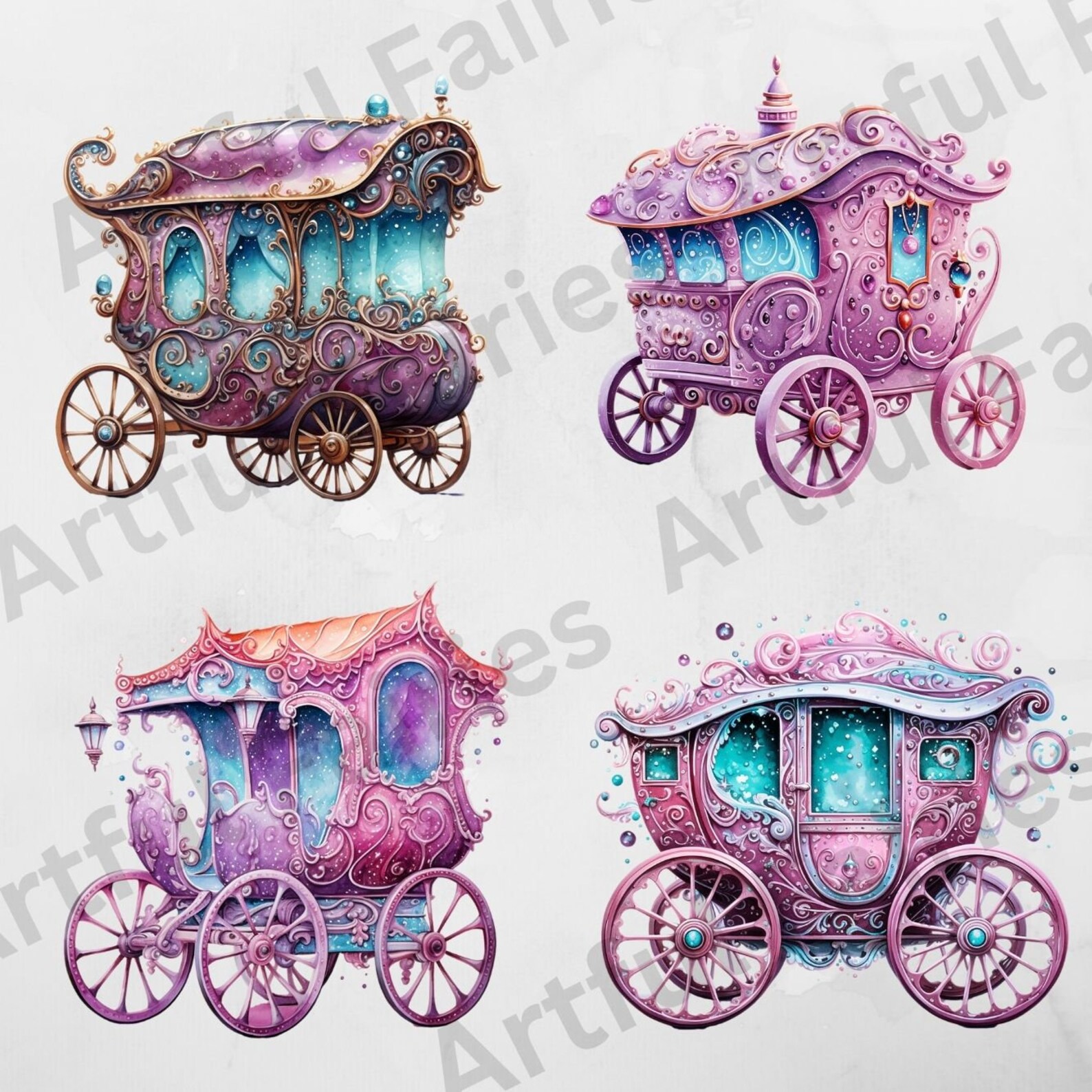 Magic Carriage PNG Fantasy Clipart Fairytale Princess PNG Once Upon a ...
