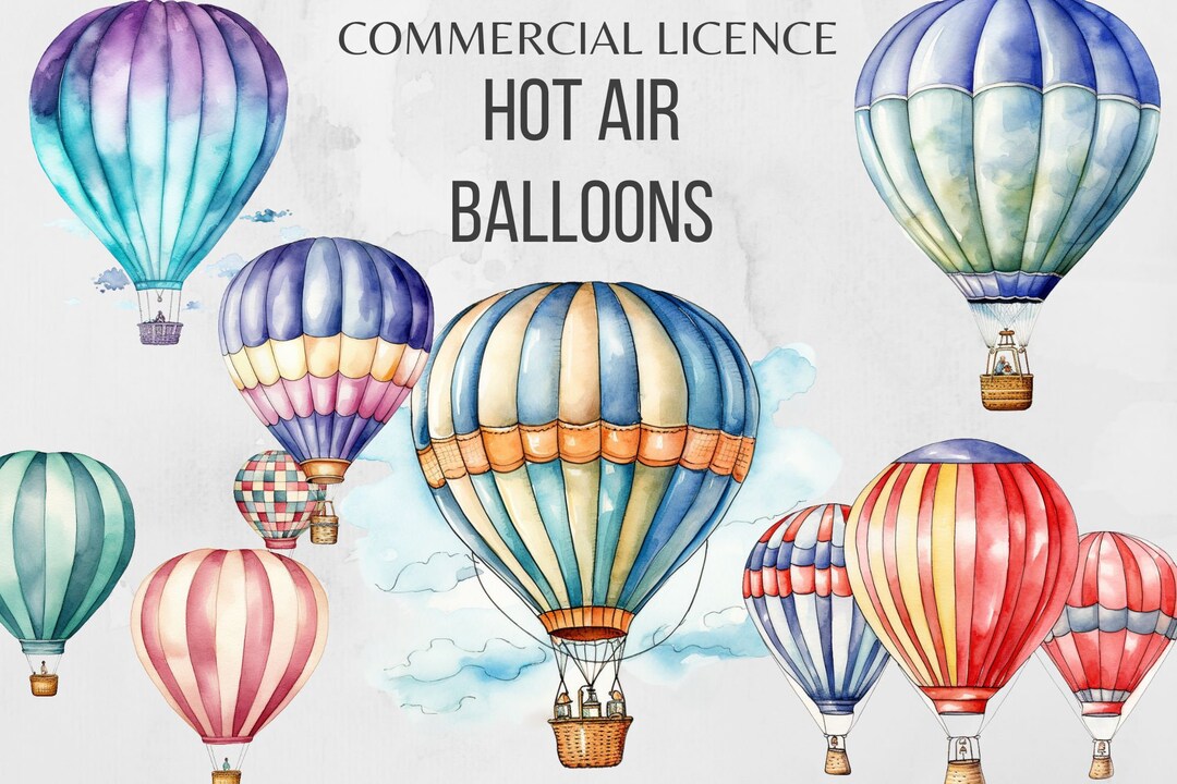 Hot Air Balloon PNG Balloon Clipart Watercolor Clipart Adventure ...