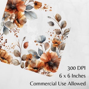 Neutral Floral Corners Clipart Neutral Flower Borders PNG Beige Digital ...