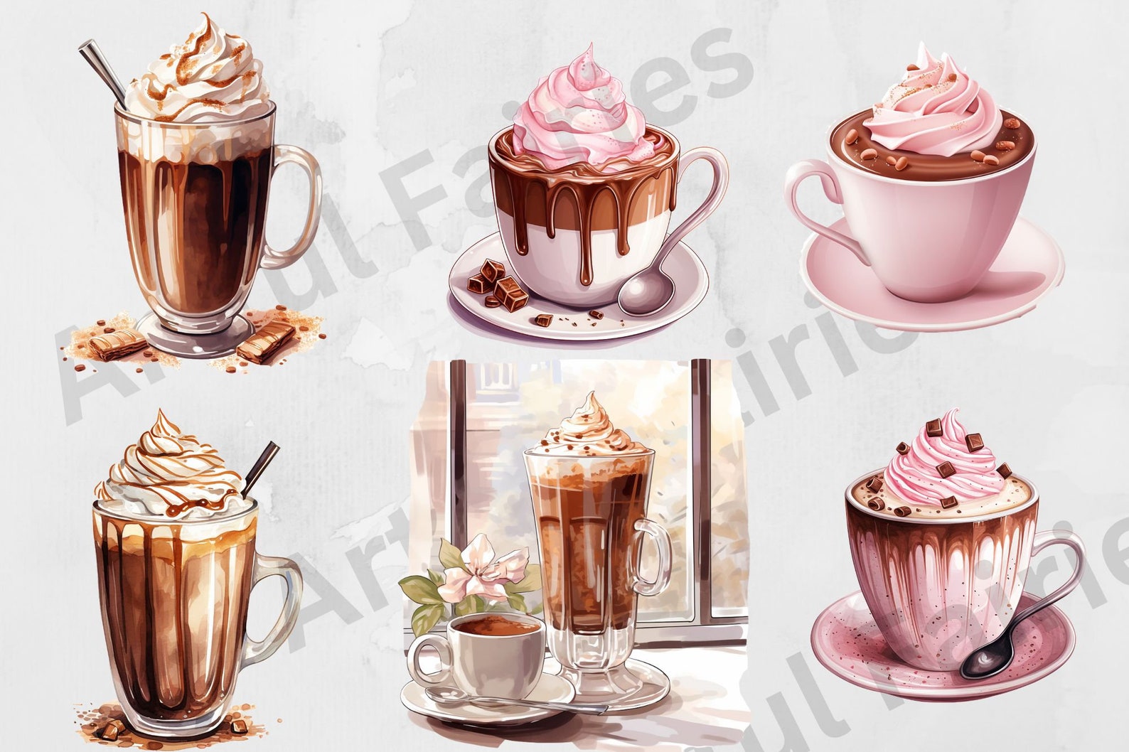 Hot Chocolate Clipart Hot Cocoa Clipart Hot Chocolate PNG Hot - Etsy