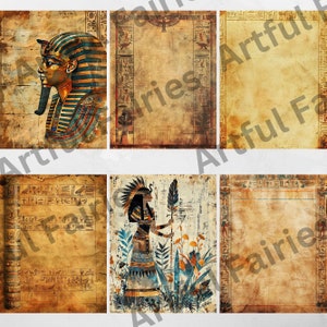 Ancient Egyptian Junk Journal Kit Supplies Old Egyptian Pharaoh Cards ...