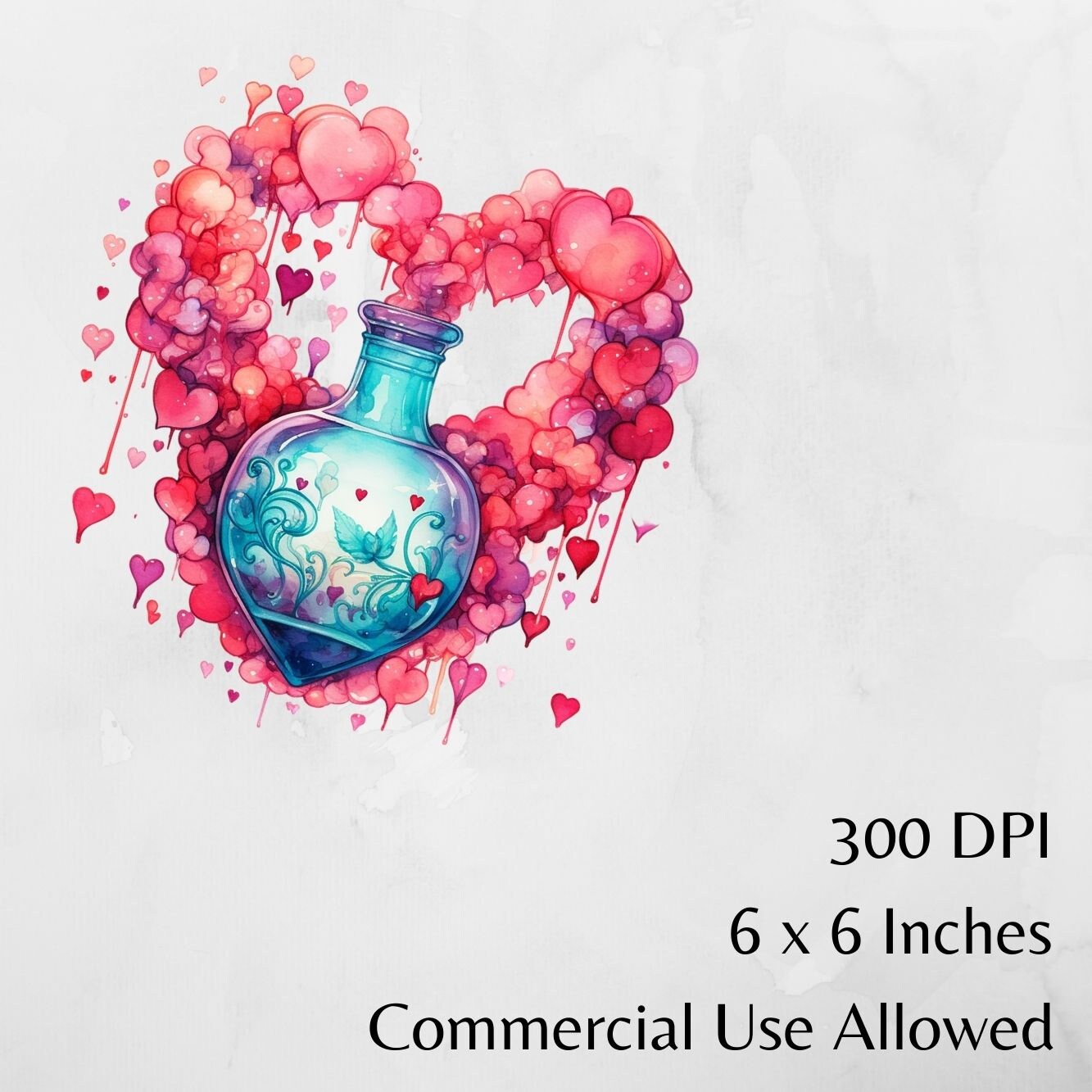 Valentine Love Potion Clipart Valentine Clipart Witchy Clipart ...