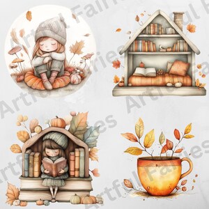 Fall Autumn Clipart Coffee Fall Leaves PNG Fall Vibes Autumn Bouquet ...