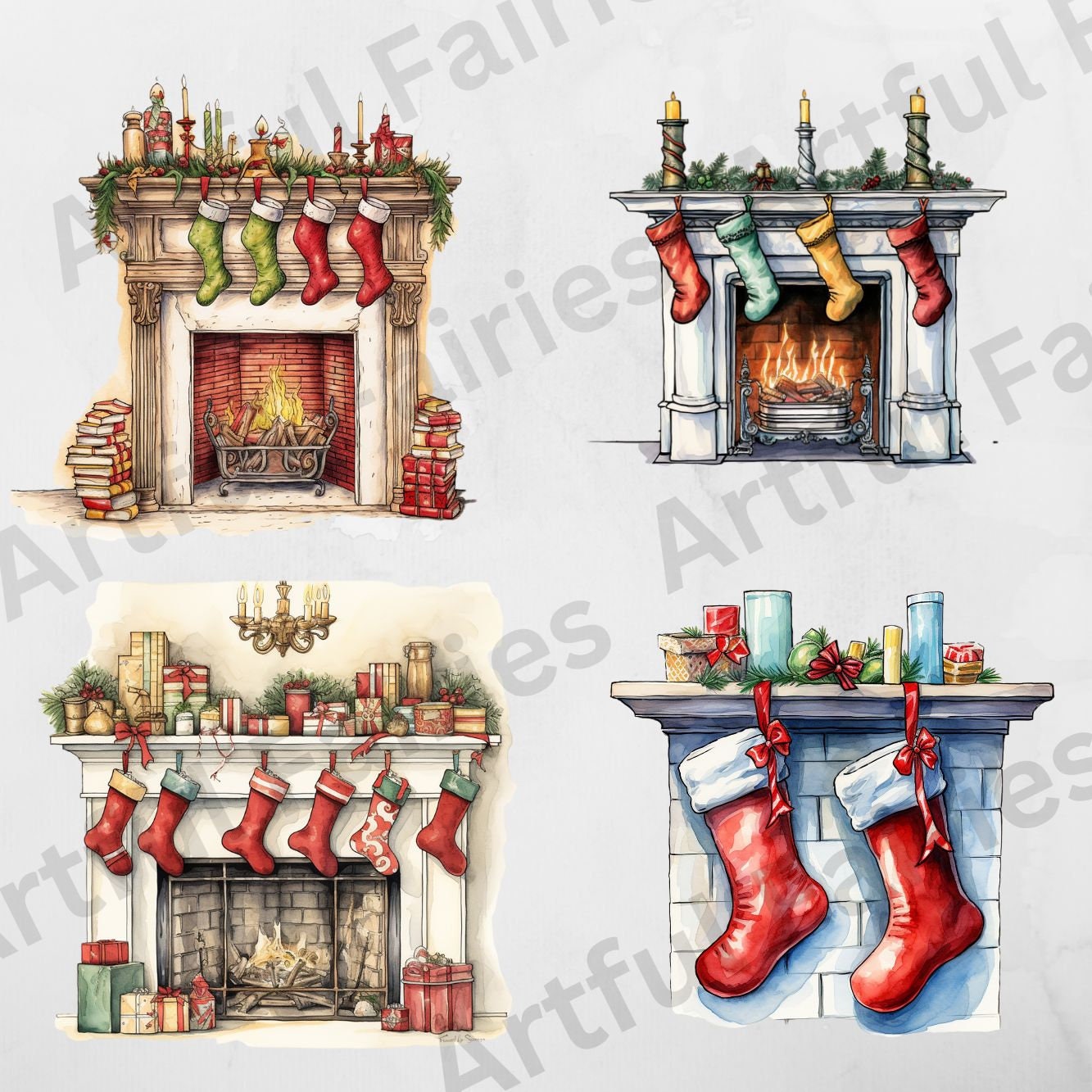 Christmas Stocking Clipart Christmas Stockings PNG Xmas Stockings ...