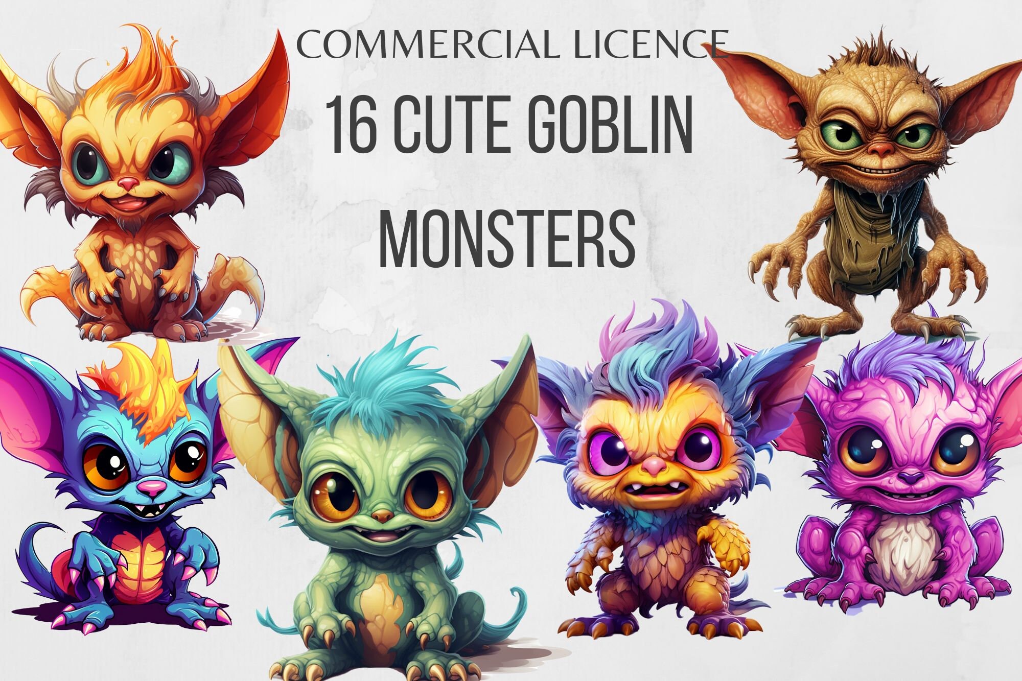 Cute Monster Clipart Funny Monsters Halloween Clipart Kawaii Monster ...