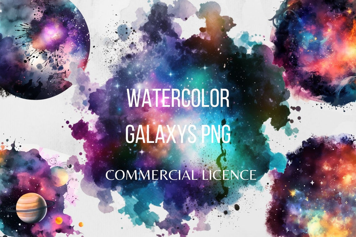 Galaxy Clipart Galaxy PNG Space Clipart Galaxy Background - Etsy