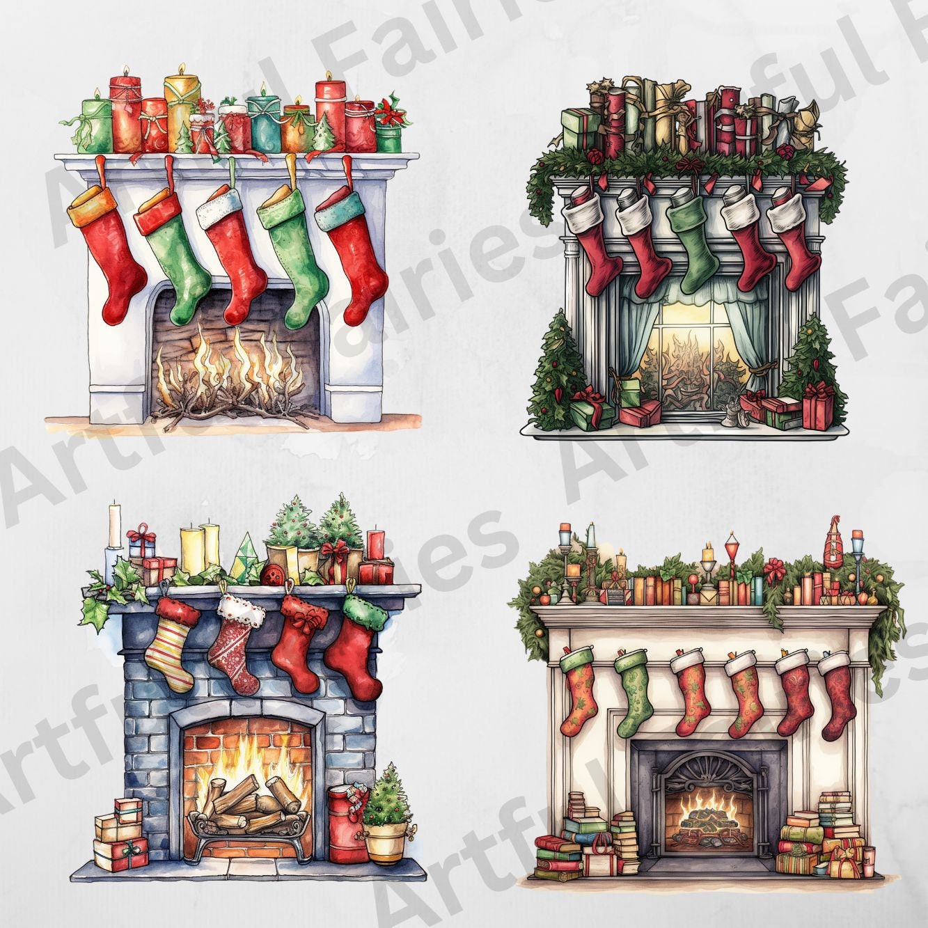 Christmas Stocking Clipart Christmas Stockings PNG Xmas Stockings ...