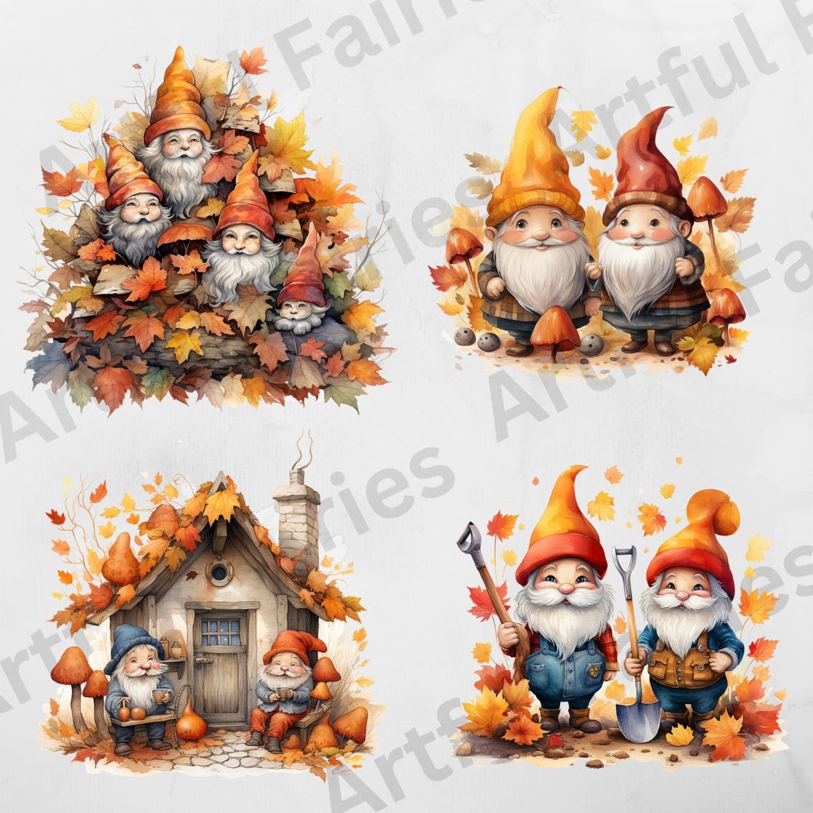 Fall Gnome Clipart Gnomes PNG Fall Garden Gnome PNG Gnome Fall PNG Fall ...