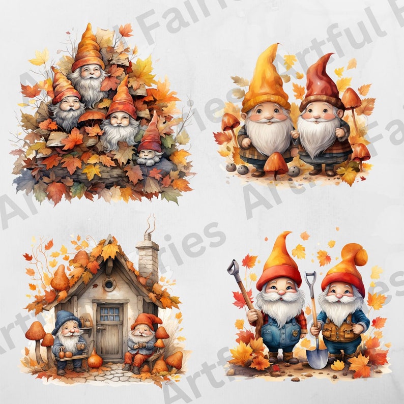 Fall Gnome Clipart Gnomes PNG Fall Garden Gnome PNG Gnome Fall PNG Fall ...