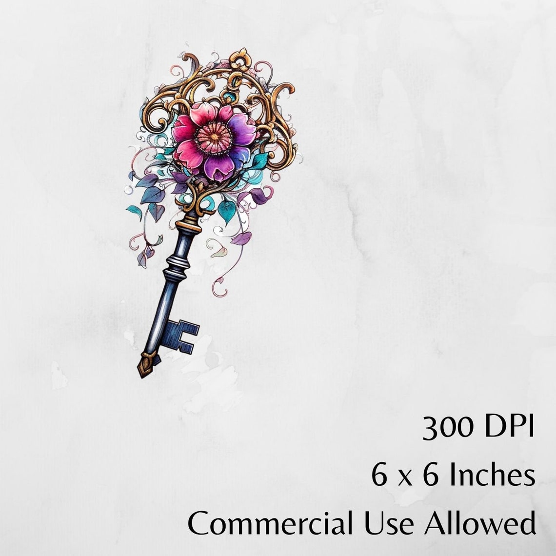 Magic Key Clipart Fantasy Clipart Witchy PNG Fairy Clipart - Etsy