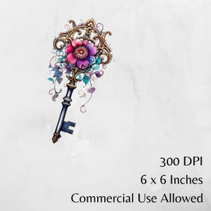 Magic Key Clipart Fantasy Clipart Witchy PNG Fairy Clipart Fantasy Art ...